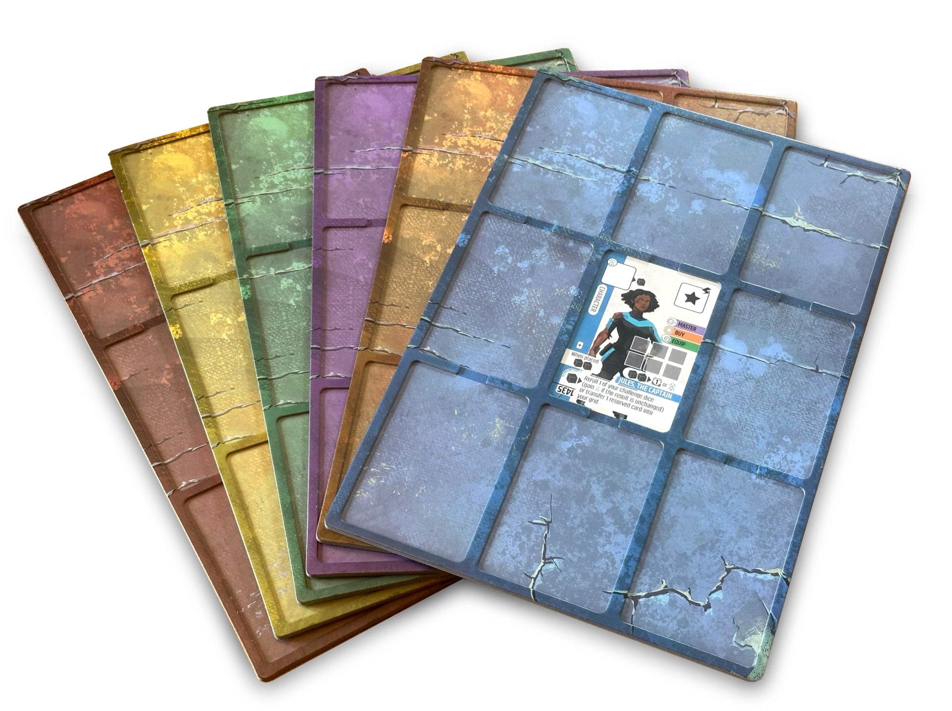 Vantage: Cardboard Player Mat Pack – Capes and Crepes Board Game Cafe